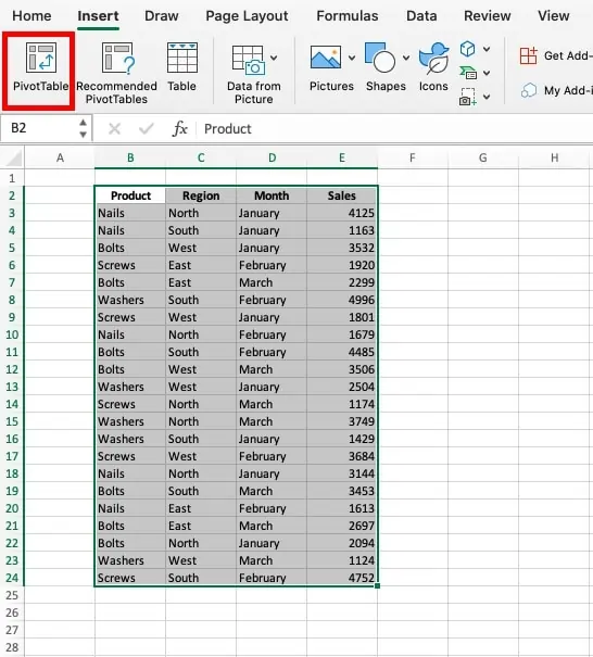 Pivot Table Basics