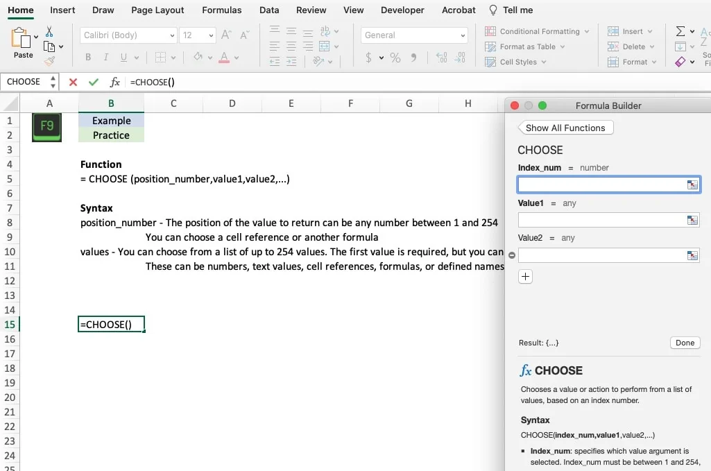 Your Guide To The CHOOSE Function (Tips And Templates)